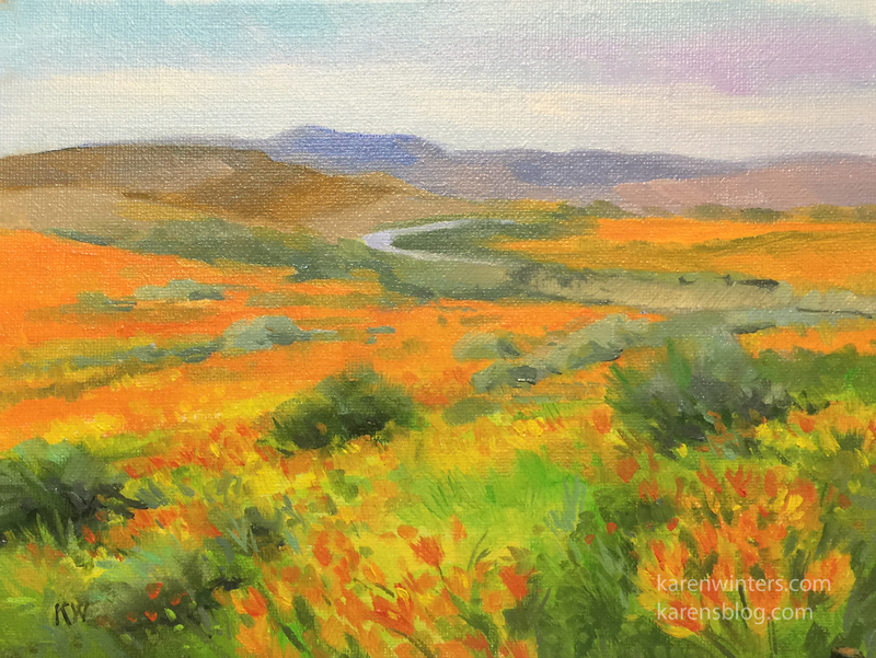 California Wildflower Paintings and Plein Air Paintings by California ...